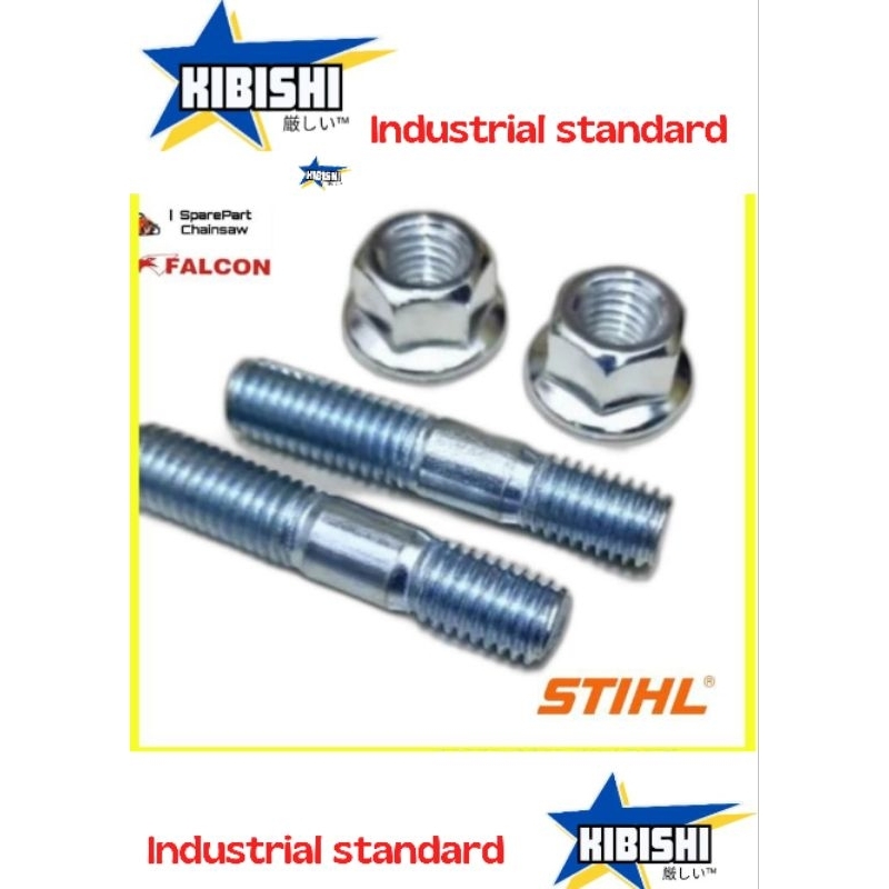 Jual baut stud bar dan mur set chainsaw 070 KIBISHI | Shopee Indonesia