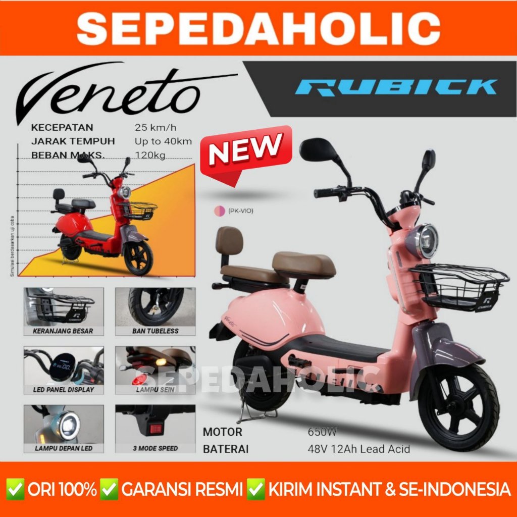 Jual [SALE] Sepeda Listrik RUBICK VENETO BY UNITED / EXOTIC FASTRON SLX ...