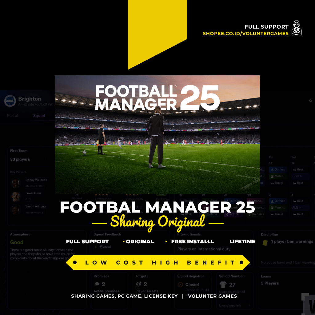 Jual FOOTBALL MANAGER 2025 FM 25 + IN GAME EDITOR PC / MAC ORIGINAL ...