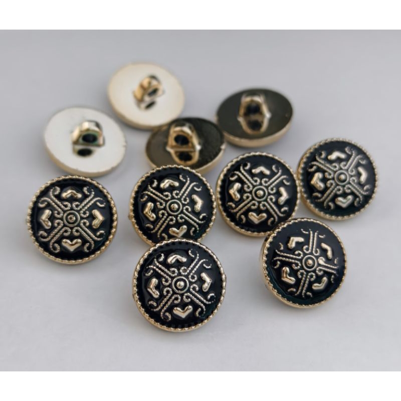 Jual 12 Pcs Kancing Baju Hias unik lazer Mewah jas Gamis 15 mm 18 mm 21 ...