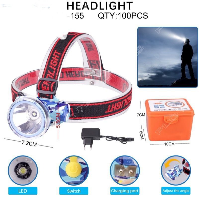 Jual Senter kepala army FA-155 loreng cahaya putih 50watt senter kepala ...