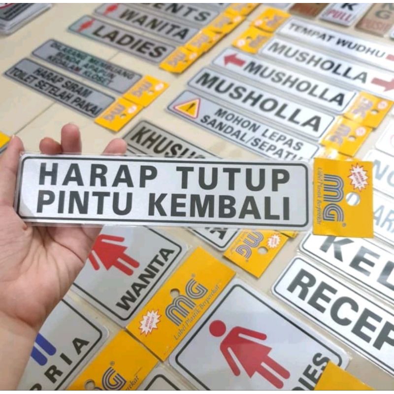 Jual Stiker Pintu Harap Pintu Tutup Kembali | Shopee Indonesia