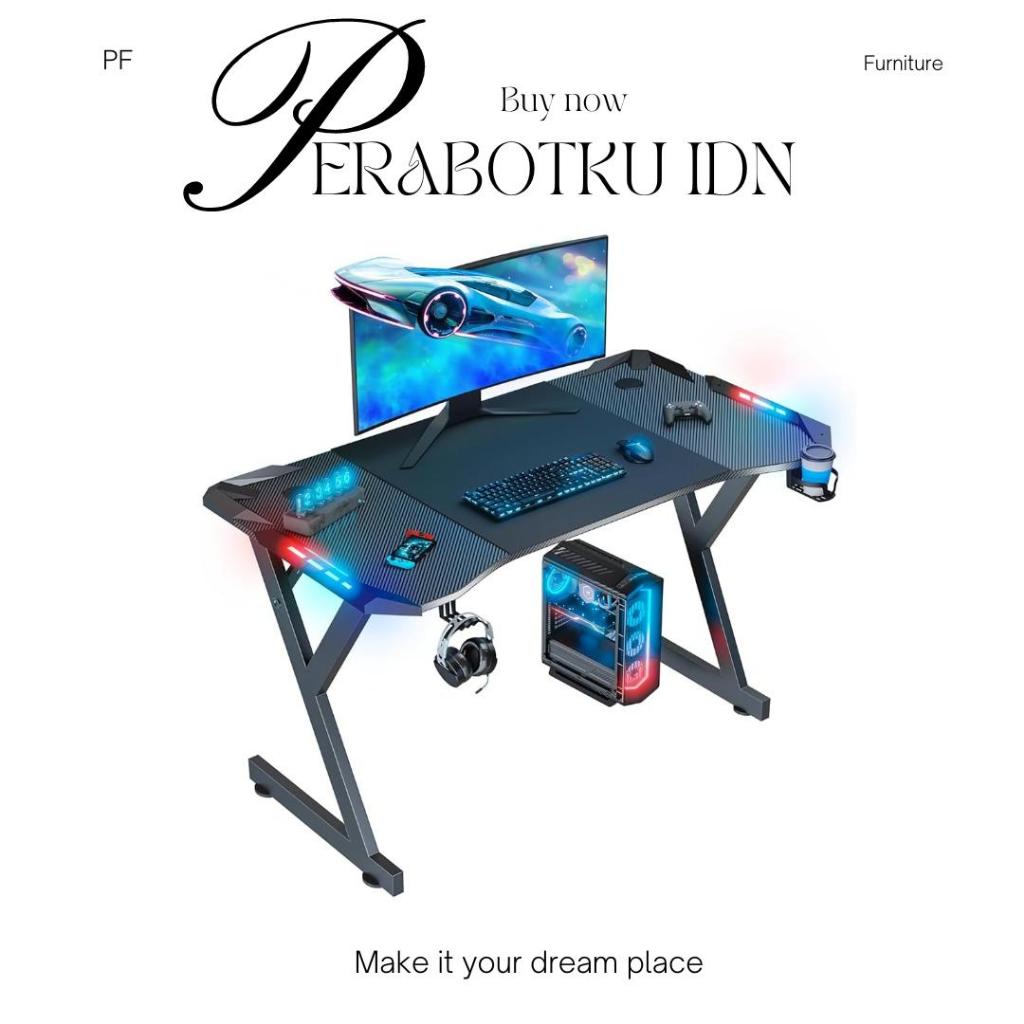 Jual MEJA GAMING LED MEJA KOMPUTER RGB MEJA TULIS LAMPU MEJA LAPTOP PC ...