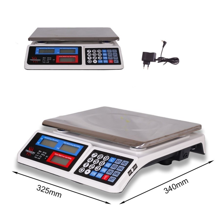 Jual Timbangan Buah Digital 40KG/ Digital Computing Scale 40kg Double Display Serbaguna ...