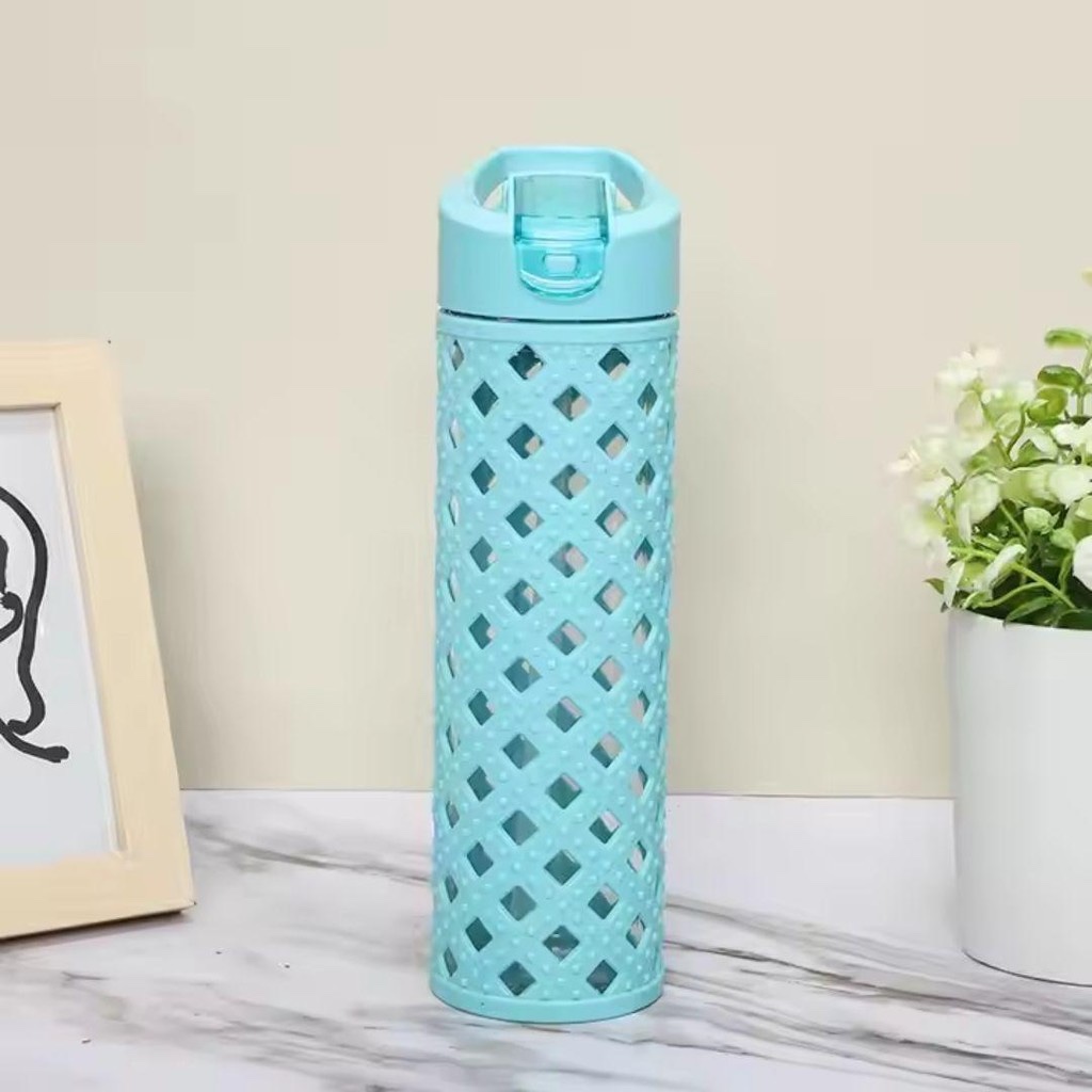 Jual Botol Minum Plastik 650ml Botol Air Dengan Sedotan Korea Estetik ...