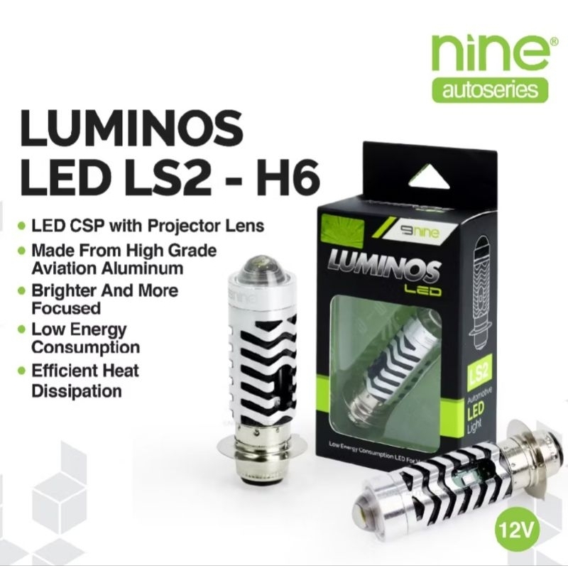 Jual Lampu Utama Led Motor H6 Universal Luximos Nine Laser LS2 Bebek ...