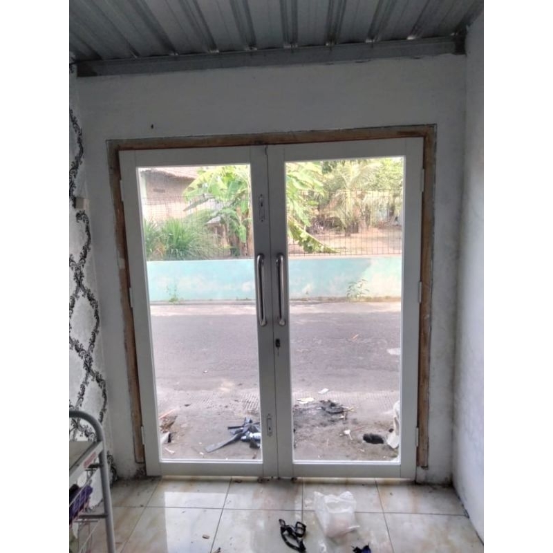 Jual DAUN PINTU ALUMUNIUM + FULL KACA UK. 90X210 | Shopee Indonesia