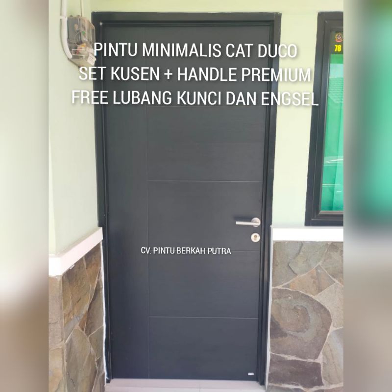 Jual PINTU MINIMALIS CAT DUCO SATU SET LENGKAP KUSEN+HANDLE PREMIUM ...