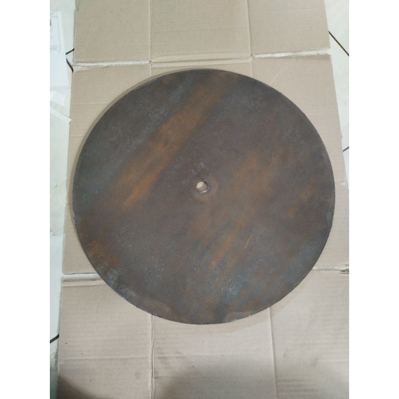 Jual plat besi bulat tebal 6mm . diameter 400mm x lubang 20mm .1pcs ...