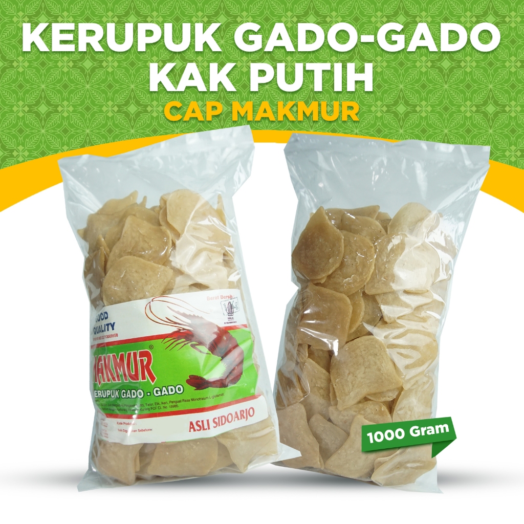 Jual KERUPUK MENTAH CAP MAKMUR, KERUPUK GADO - GADO KAK PUTIH RENYAH ...