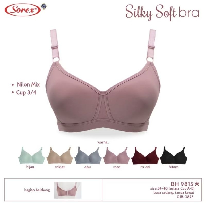 Jual BRA BH SOREX 9815 CUP A 3/4 BUSA SEDANG, KAIT 3 TANPA KAWAT ...