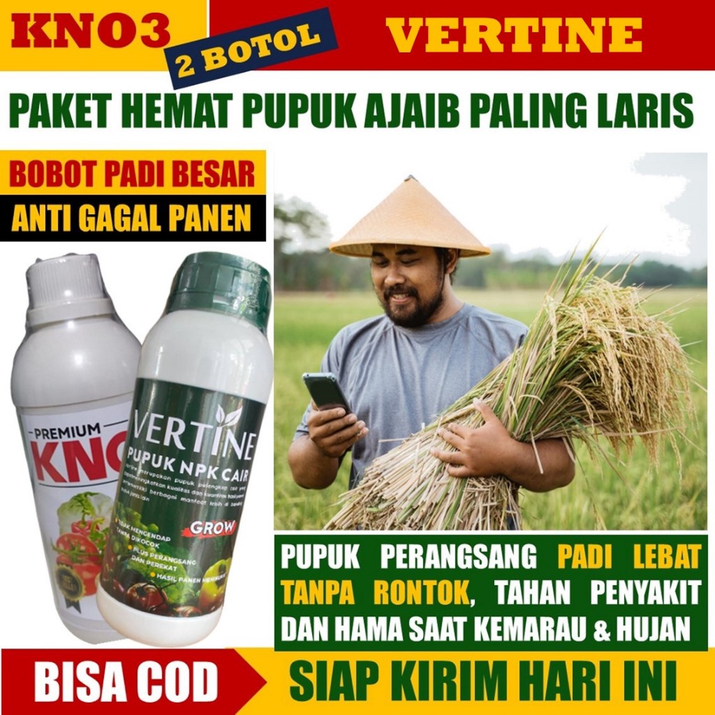 Jual (PAKET PUPUK PADI) 2 BOTOL PUPUK PADI Penambah Anakan Padi biar Banyak dan Besar, Pupuk ...