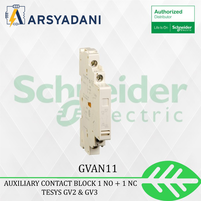 Jual GVAN11 - TeSys GV2 & GV3 schneider auxiliary contact block 1 NO ...