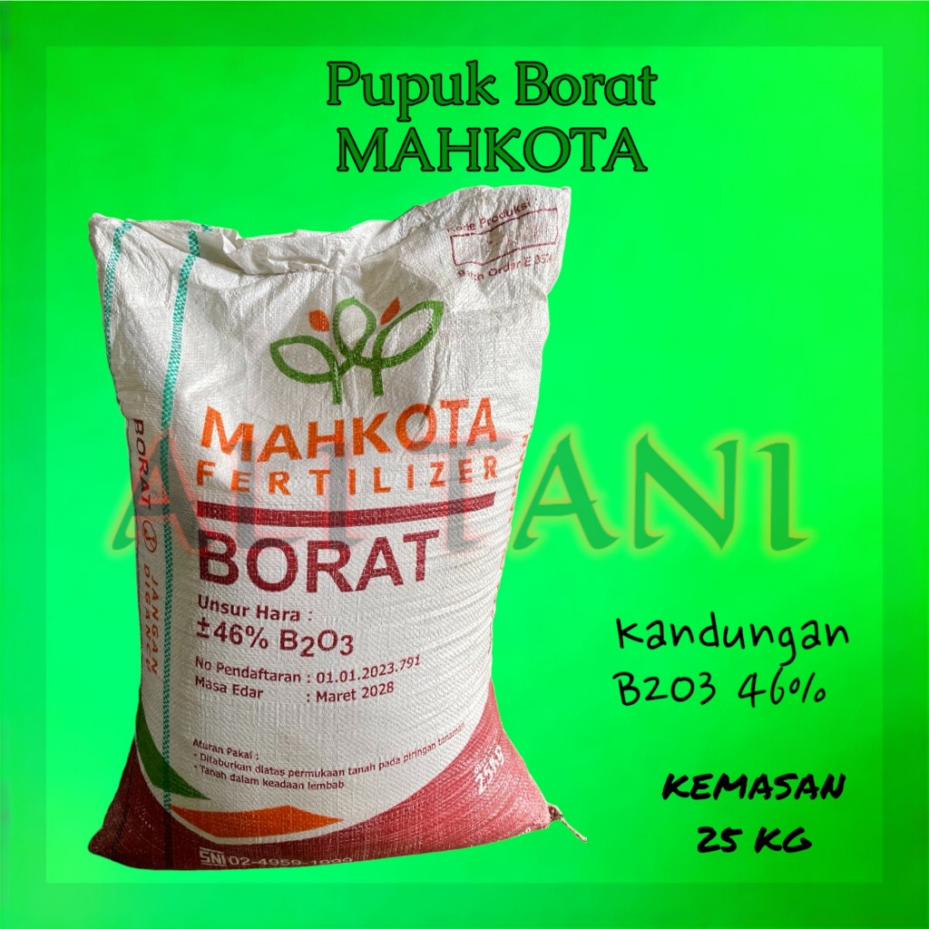 Jual Pupuk Borat / Boron / Borate MAHKOTA 25 KG ORIGINAL 100% /Origin ...