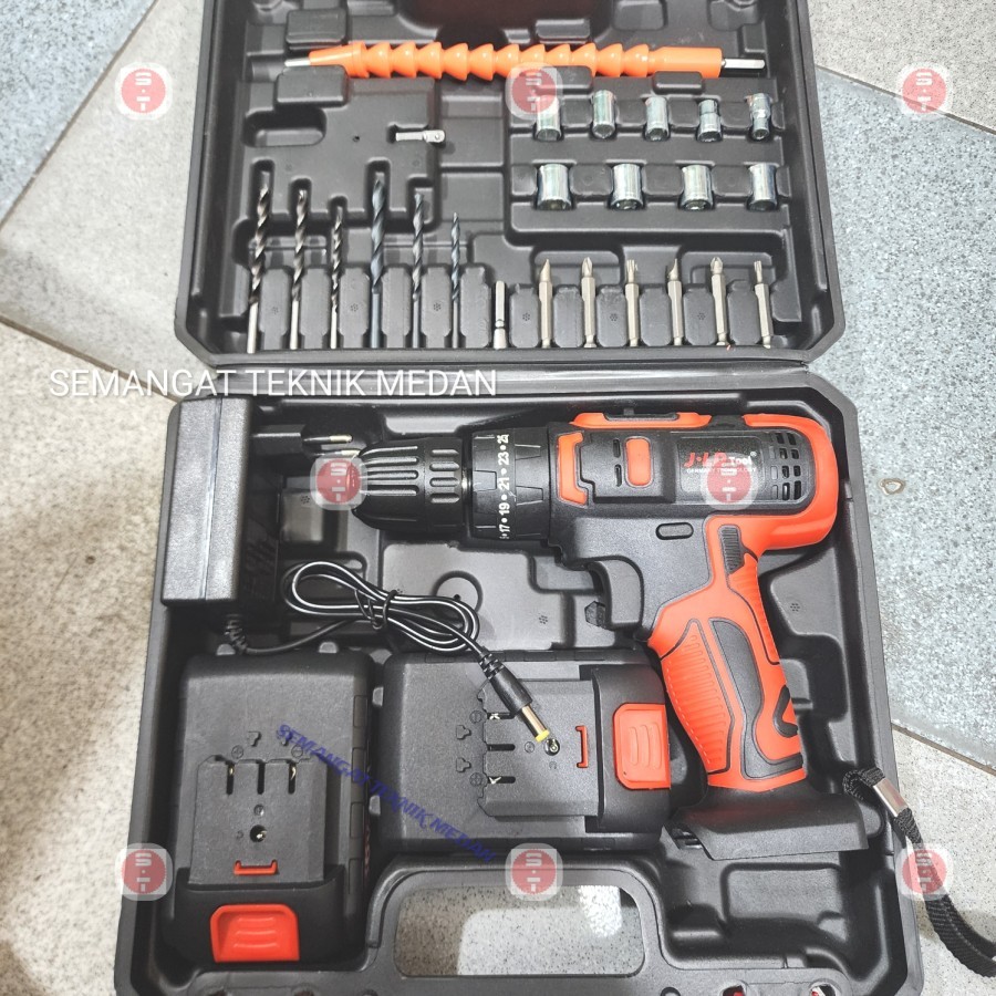 Jual MESIN BOR OBENG BATERAI CORDLESS BETON BESI KAYU 10MM JLD J36-2 36V | Shopee Indonesia