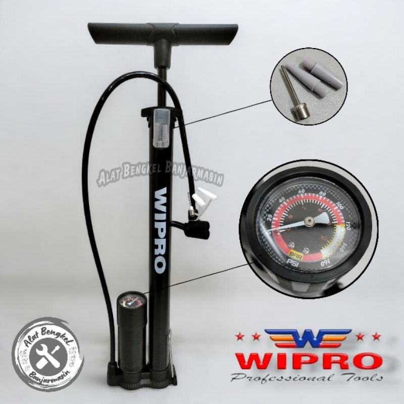 Jual POMPA SEPEDA "WIPRO" WP3867 ||POMPA TABUNG + AMPER HITAM | Shopee ...