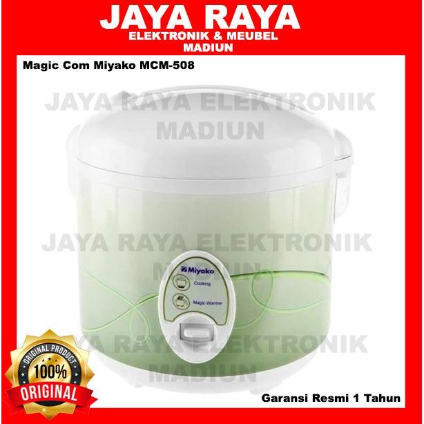 Jual Magic Com Miyako MCM 508 Kapasitas 1,8 Liter | Rice Cooker Penanak ...