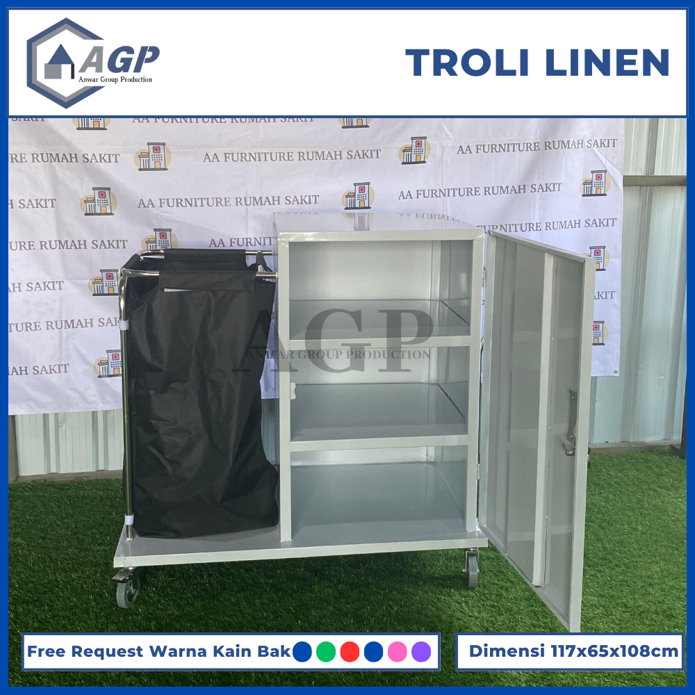 Jual Trolley linen Besi Trolley Loundry Besi | Shopee Indonesia