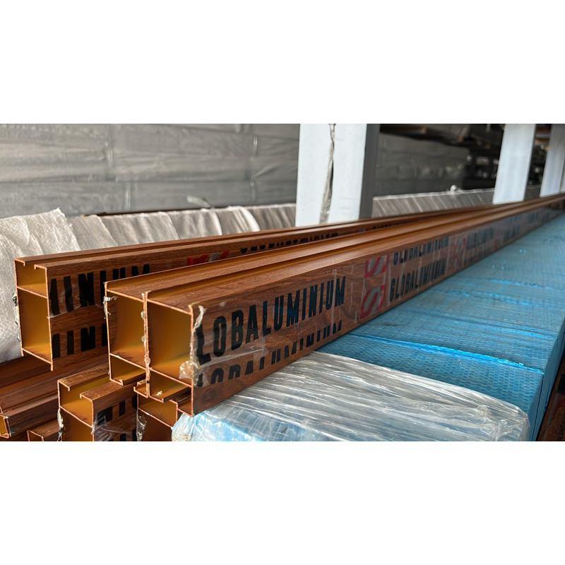 Jual Kusen Aluminium 4inch Urat Kayu Merk Global | Shopee Indonesia