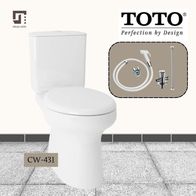 Jual CLOSET DUDUK TOTO CW431J / KLOSET DUDUK TOTO ASLI / TOILET DUDUK ...