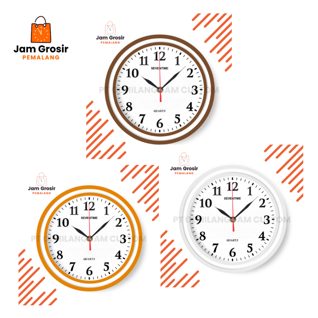 Jual JAM DINDING POLOS 5 PCS PAKET MURAH HARGA 100 RIBU DIAMETER 20 CM ...