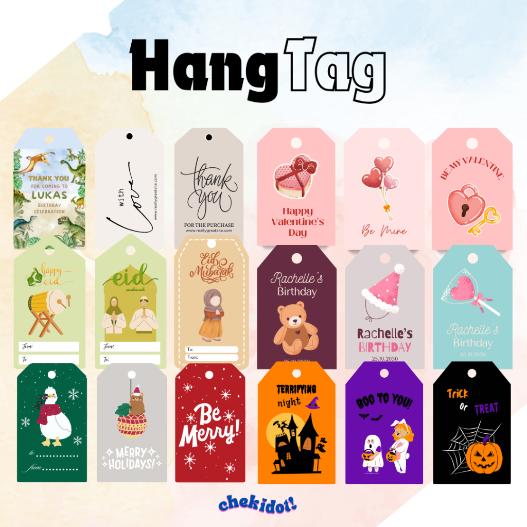 Jual HANG TAG LEBARAN/ HANG TAG ULANG TAHUN/ HANG TAG HAMPERS/ HANG TAG ...