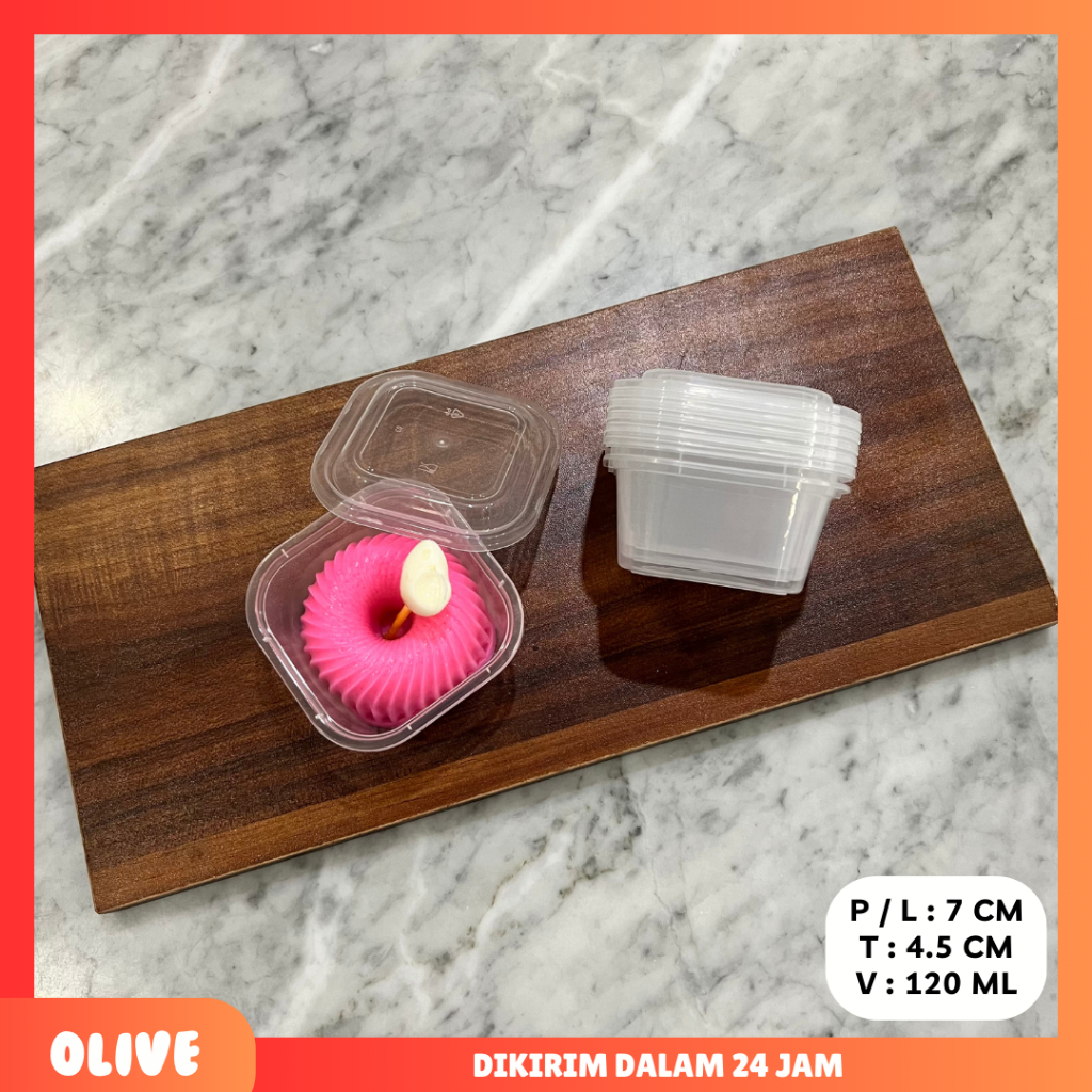 Jual Thinwall 25 pcs mini puding volume 120 ml wadah cetakan puding ...