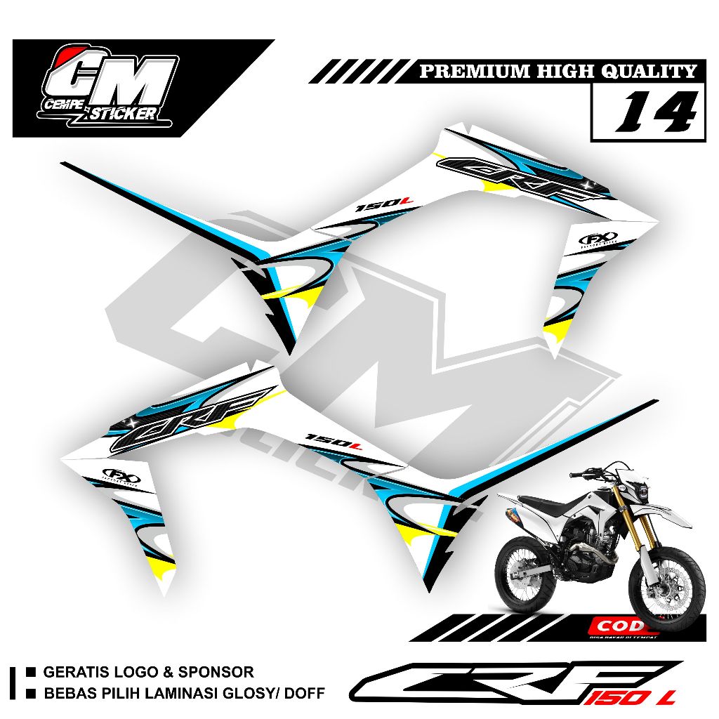 Jual Striping Surex CRF 150 L Semi FullBody satu set kanan kiri CM-014 ...