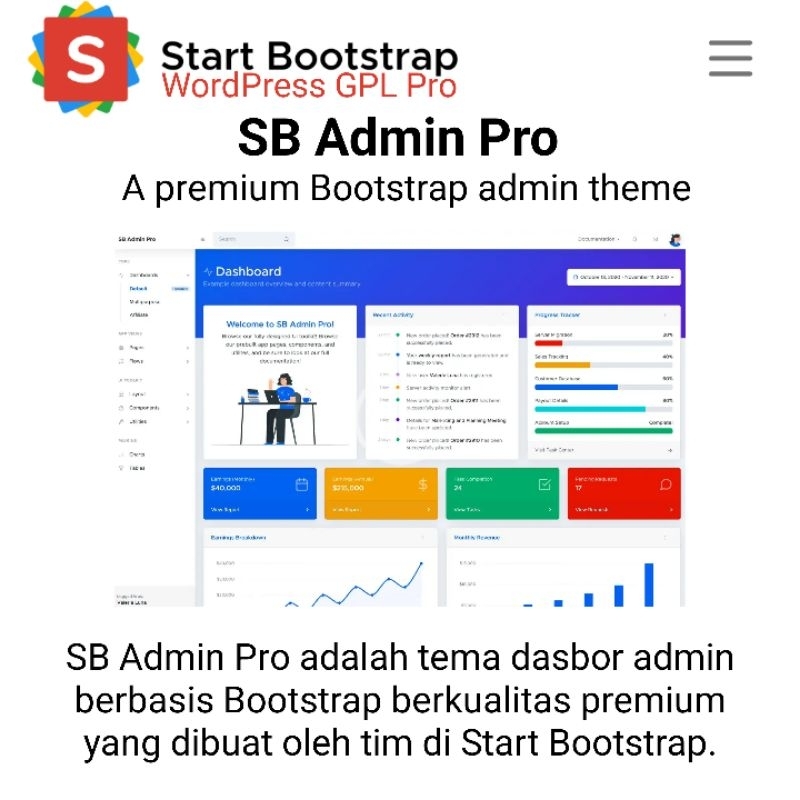Jual SB Admin Pro now uses Bootstrap 5 | Shopee Indonesia