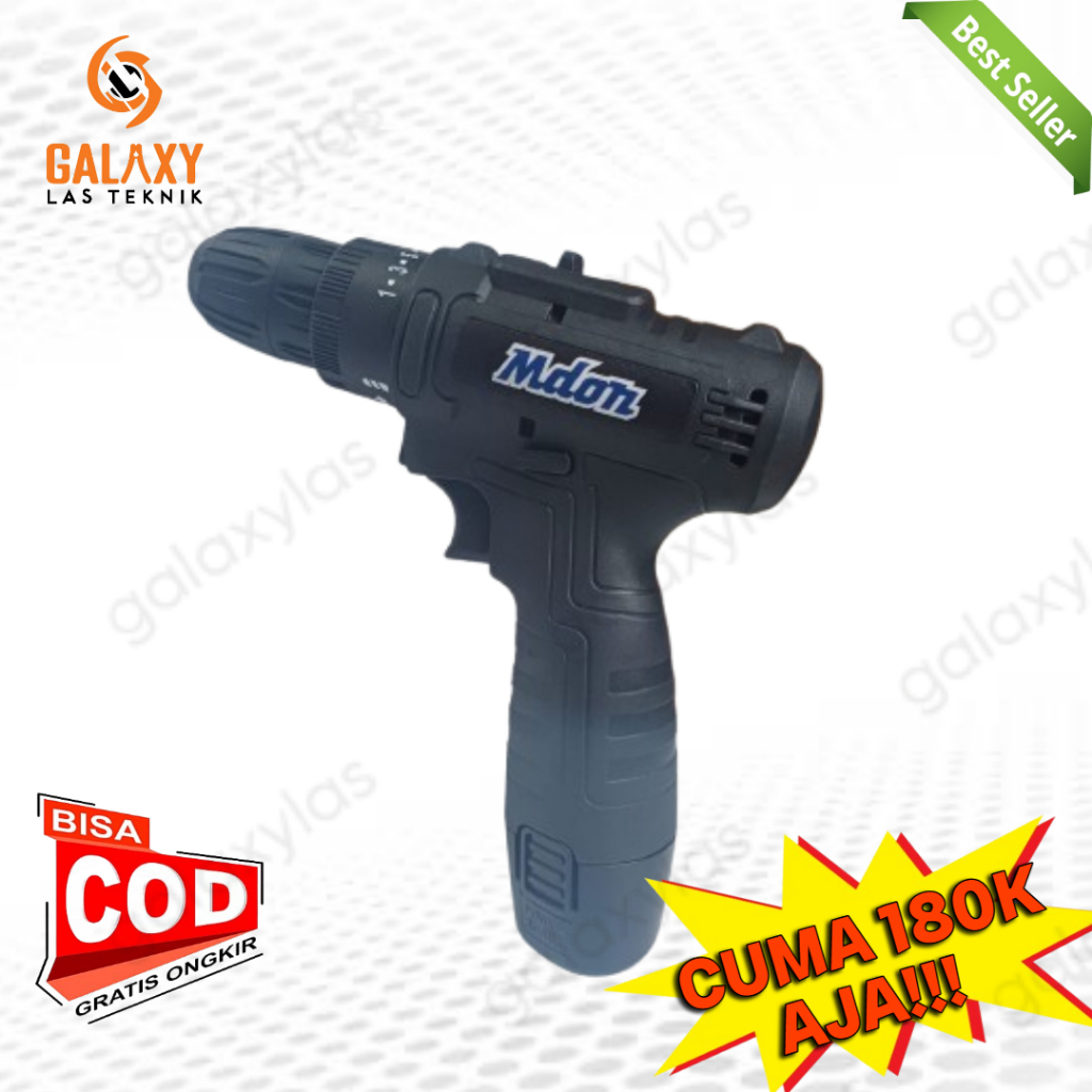 Jual MDON Cordless Drill Set 12V Bor Set Cordless Bor Baterai Besi ...