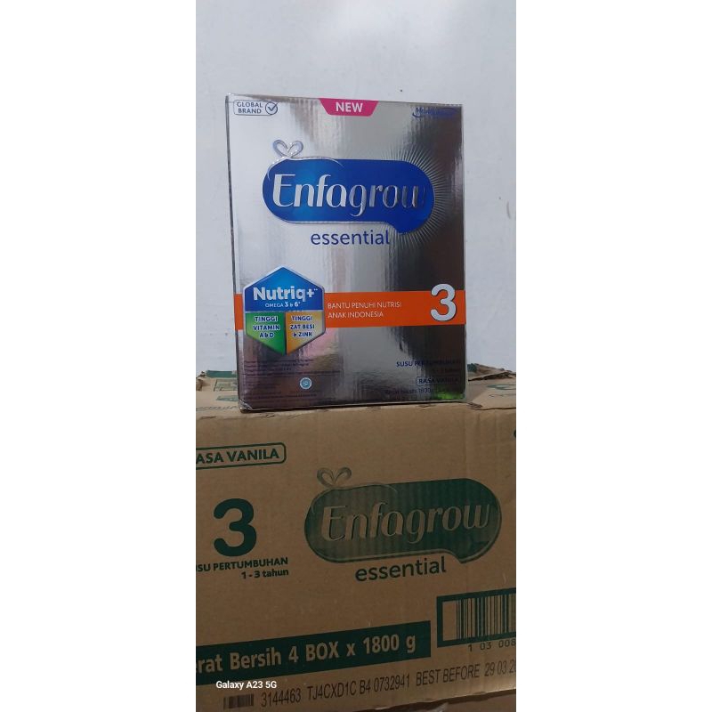 Jual Enfagrow Essential Tahap 3 Susu Pertumbuhan 1-3 Tahun 1800g | Shopee Indonesia