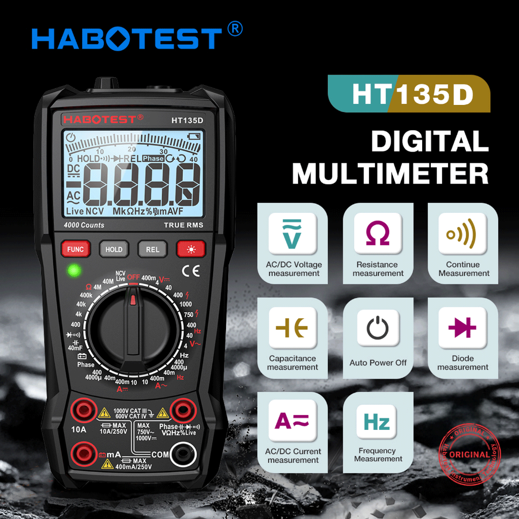 Jual HABOTEST HT135 D Upgrade Auto Multimeter Digital Avometer ...