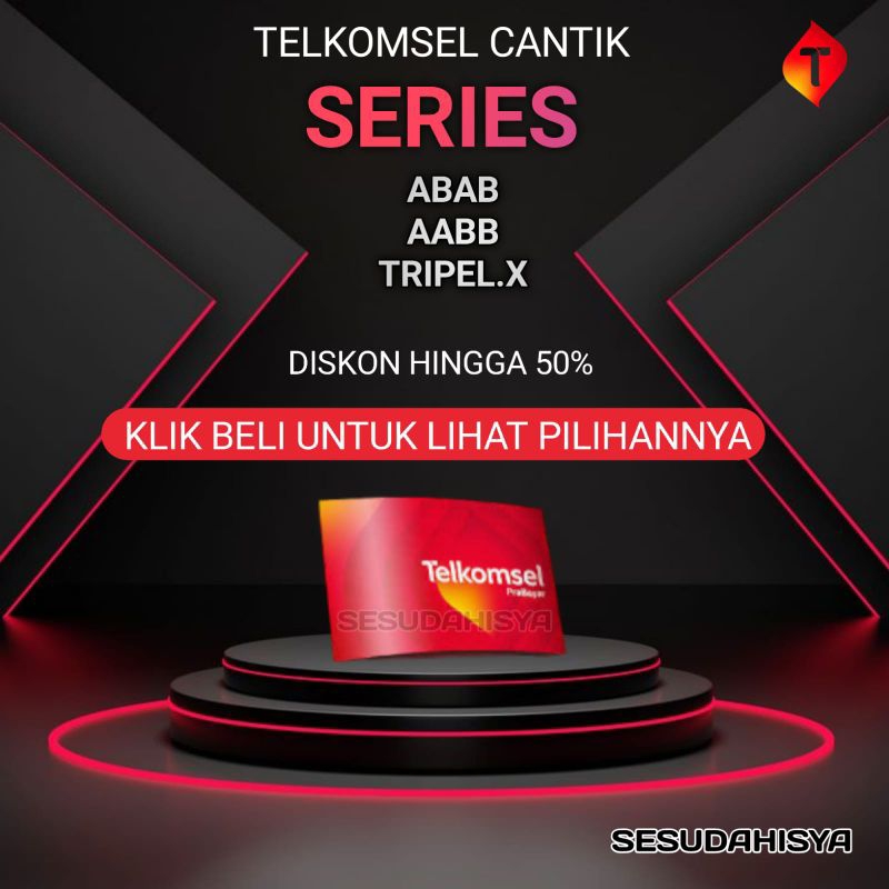Jual Nomor Cantik Telkomsel TSL20 SERI AABB ABAB TRIPEL.X KWARTED PANCA ...