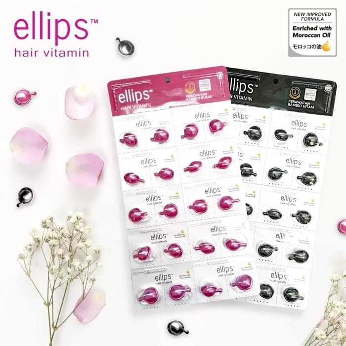 Jual ELLIPS Hair Vitamin isi 20 Capsules | Elips Perawatan Rambut Hitam ...