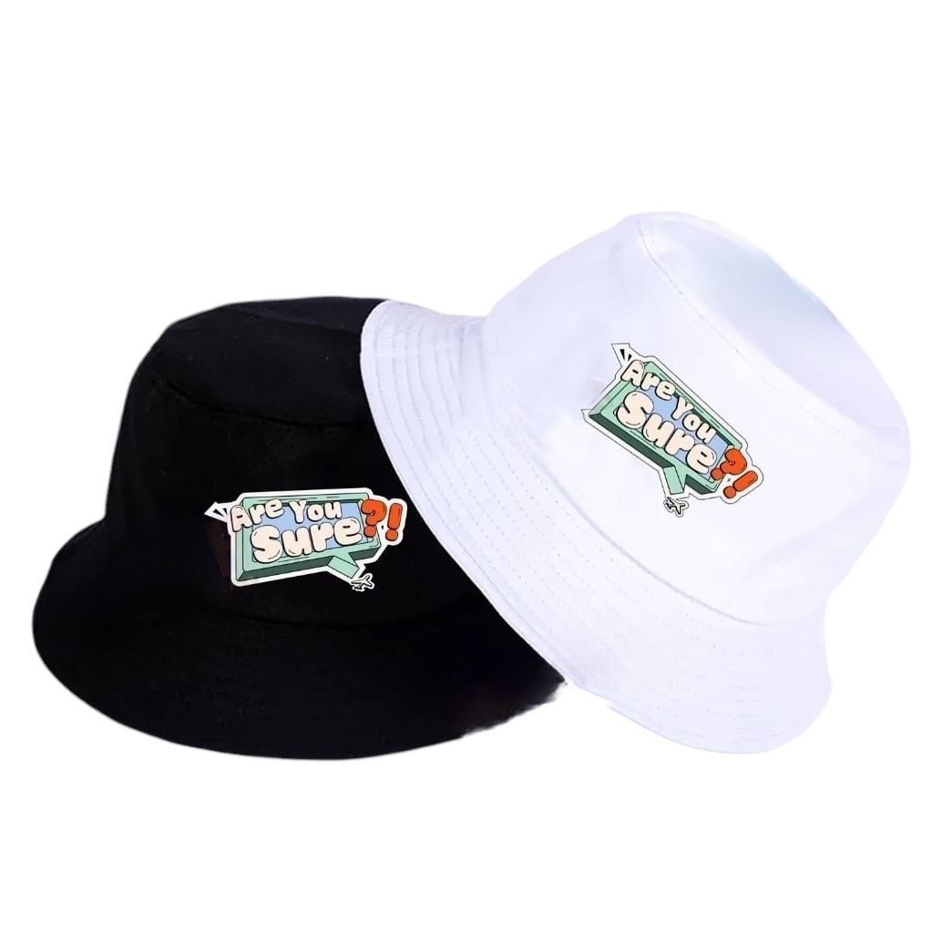 Jual TOPI BUCKET HATS KOREAN KPOP ARE YOU SURE FULL WARNA | Shopee Indonesia