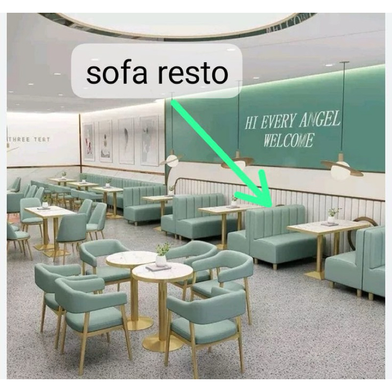 Jual sofa kafe sofa resto jenis sandaran garis | Shopee Indonesia