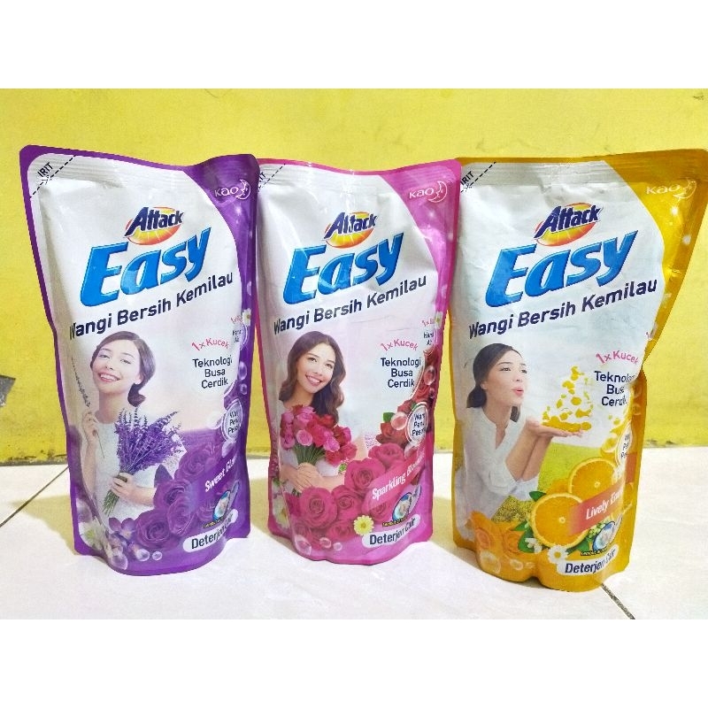 Jual SABUN ATTACK EASY DETERJEN CAIR 750ML REFIL VARIAN LENGKAP ...