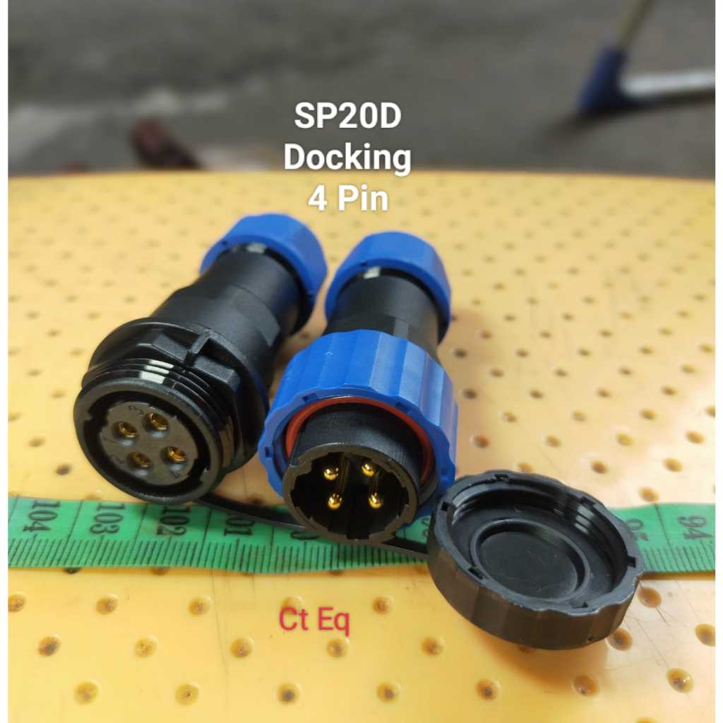 Jual SP20D 4 Pin Konektor Docking IP68 Plug Male n Socket Femaled SP20 ...