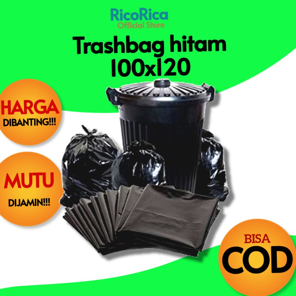 Jual Plastik Trash Bag Hitam Besar Jumbo 100x120 | Shopee Indonesia