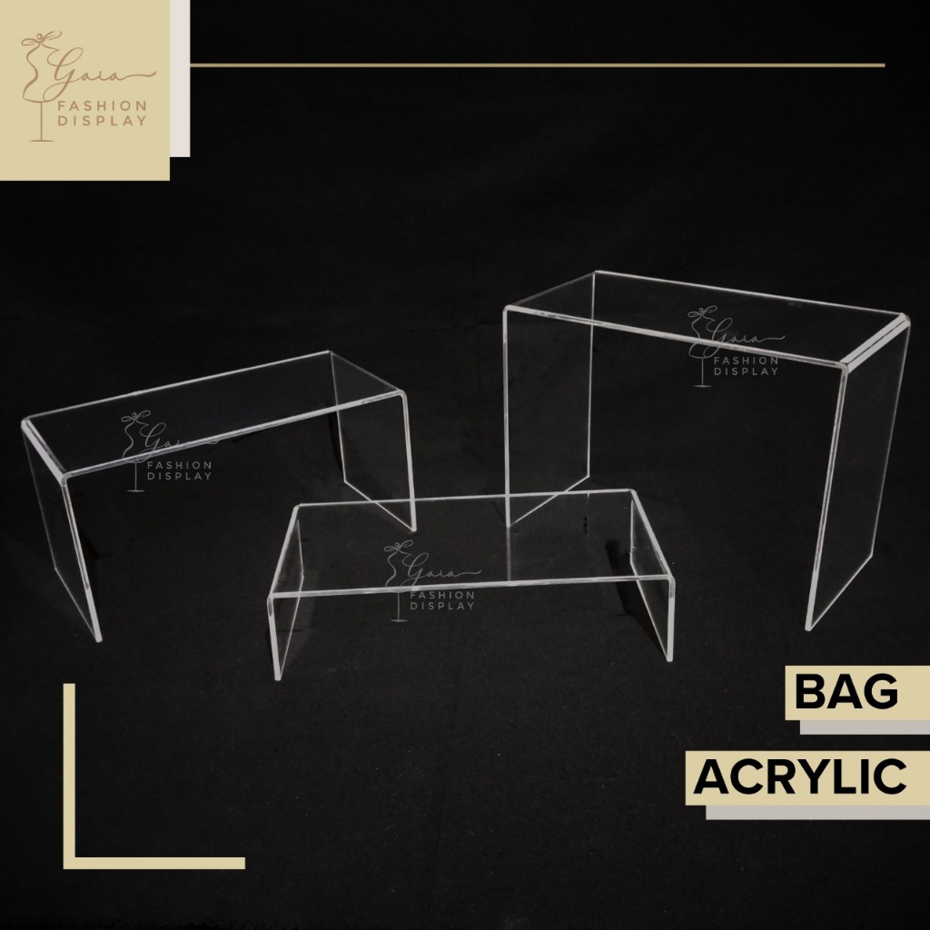Jual Akrilik Tas Dompet Display Pajangan Tas Dompet Stand Akrilik Balok ...