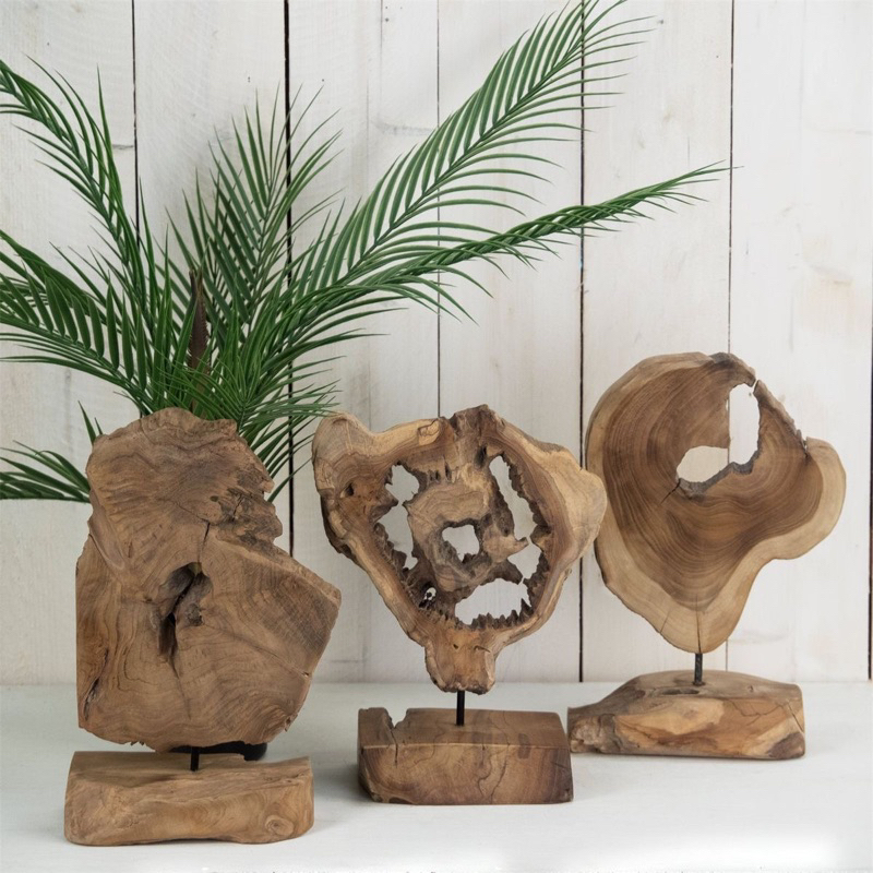 Jual Home Decor Hiasan Meja Kayu Dengan Plat Meja | Shopee Indonesia