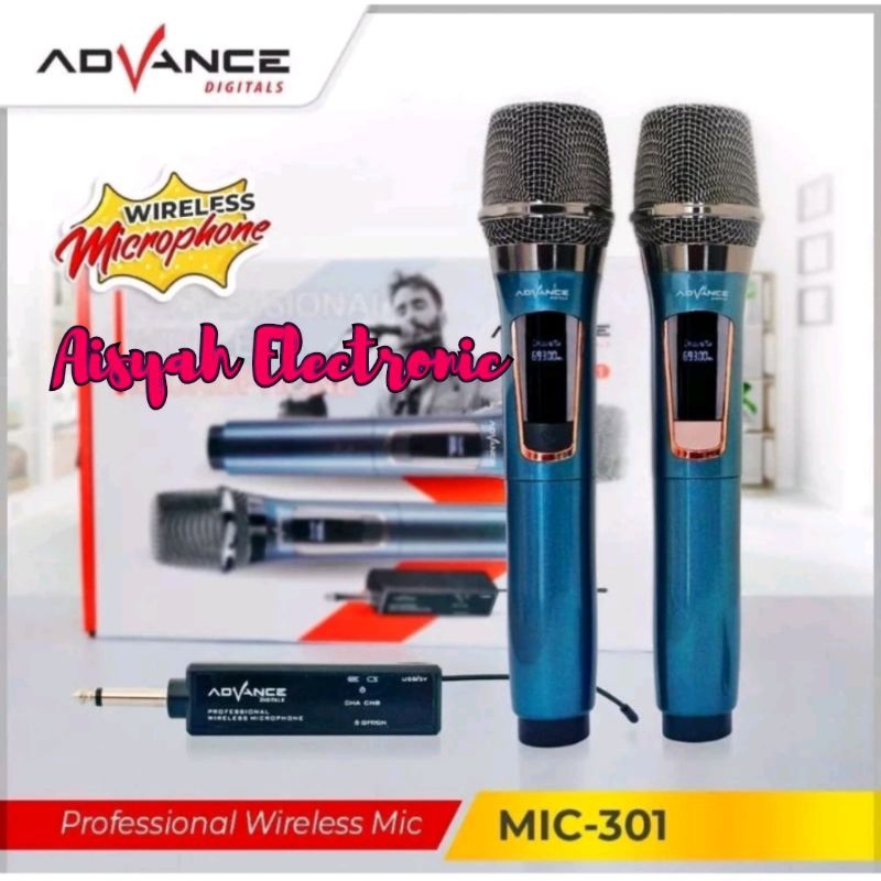 Jual MIC ADVANCE WIRELESS MIC-301 GARANSI RESMI | Shopee Indonesia