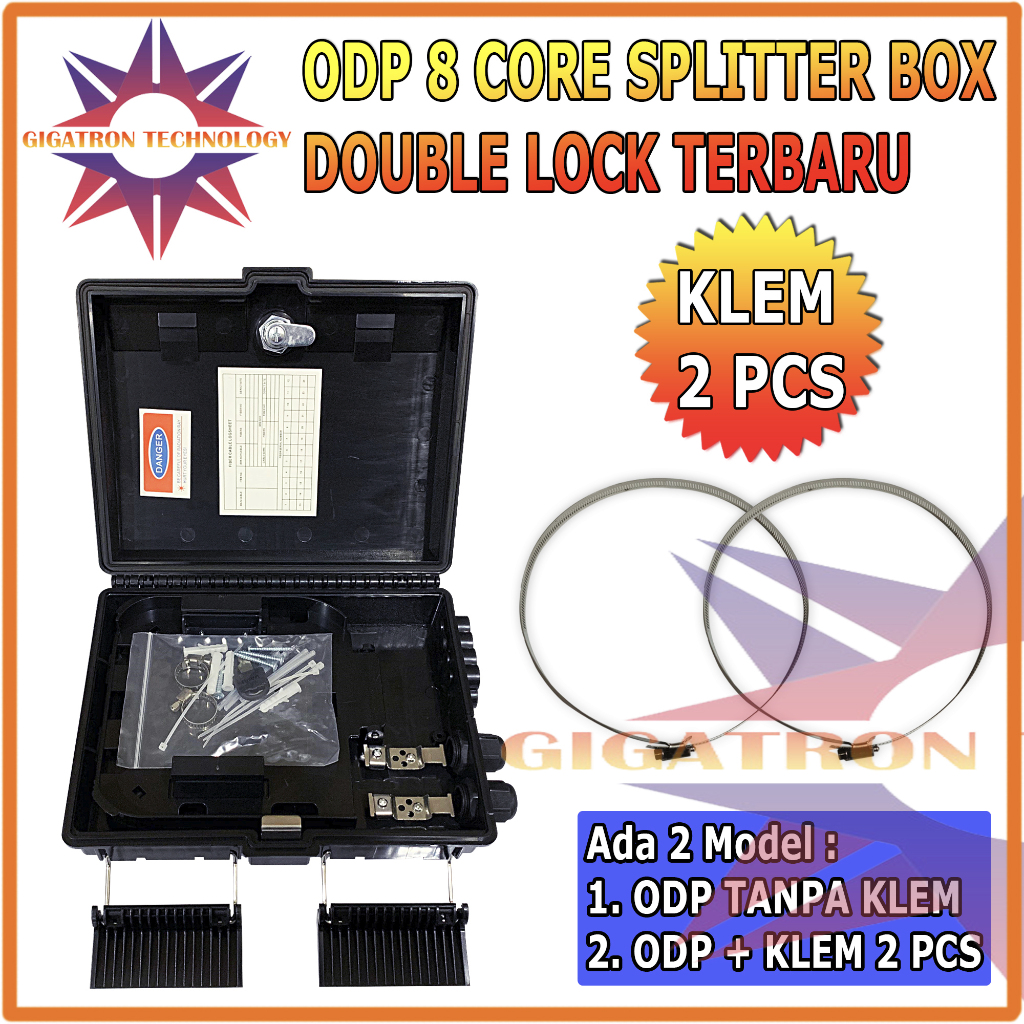 Jual ODP 8 Core Model Box Splitter Double Lock Kosongan / Mini ODP Tiang 8 Core PLC Box 1:8 ODP ...