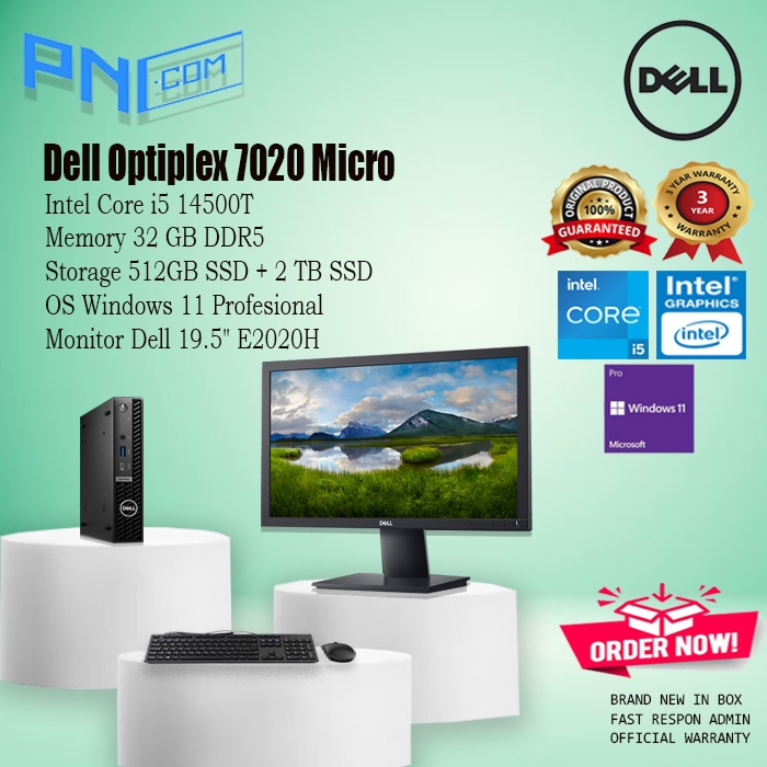 Jual Dell Optiplex 7020 Micro i5-14500T 32GB 512GB SSD + 2TB SSD ...