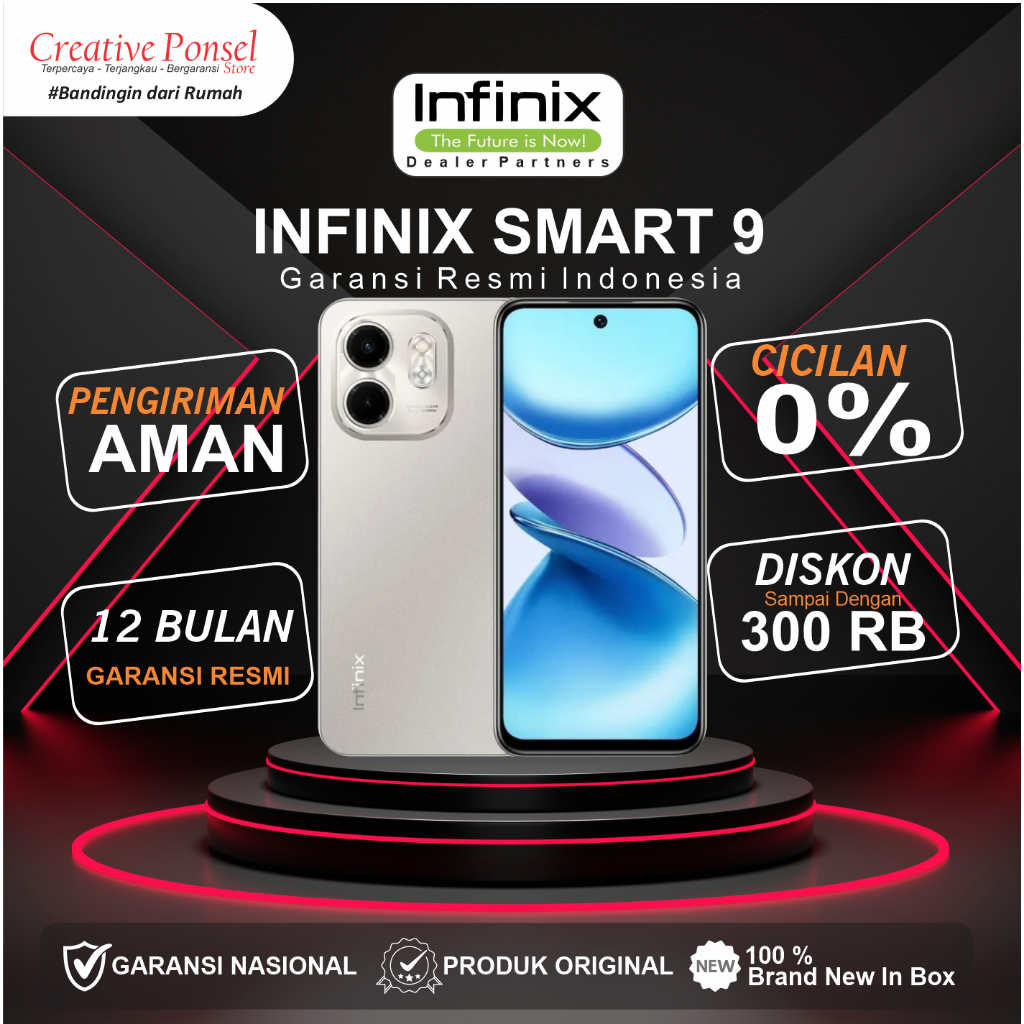 Jual Infinix Smart 9 Ram 4+4* Internal 64 & 128 GB Layar 120Hz 6,7 ...