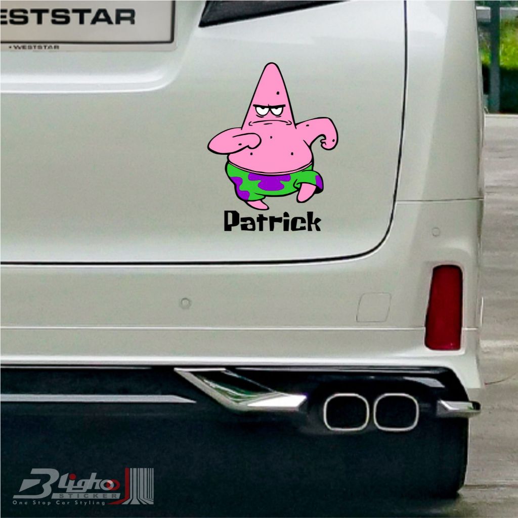 Jual BLIGHOO CUTTING STICKER PATRICK 25CM STIKER MOBIL SPONGEBOB LUCU ...