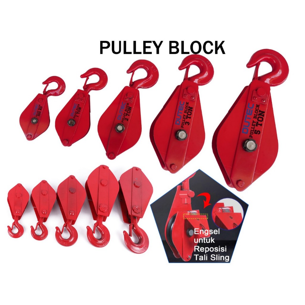 Jual Katrol Pulley / Lifting Pulley Block DUTEC 2 Ton | Shopee Indonesia