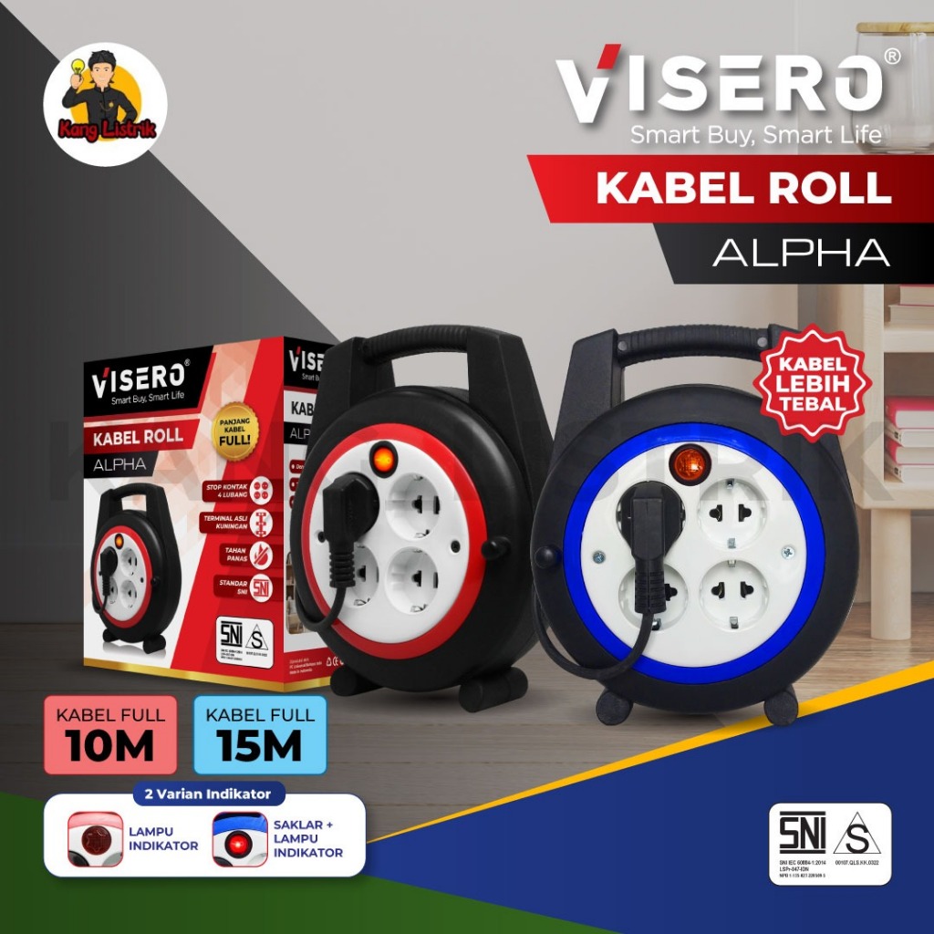 Jual Kabel Roll Visero ALPHA VR-115A / Roll Kabel Visero VR115A 15M ...