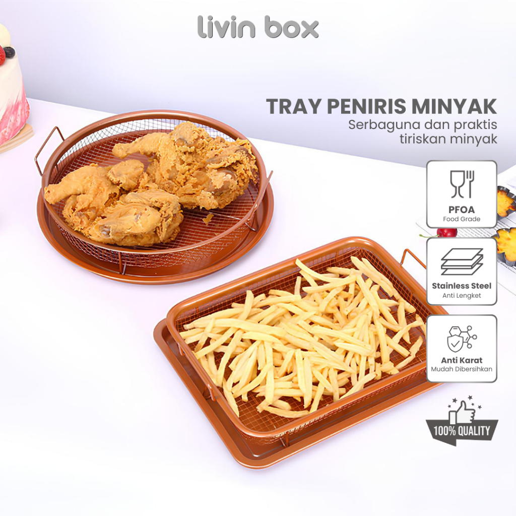 Jual FUNNYCOOK Peniris MINYAK Cooper Crisper Tray Fika / Saringan ...
