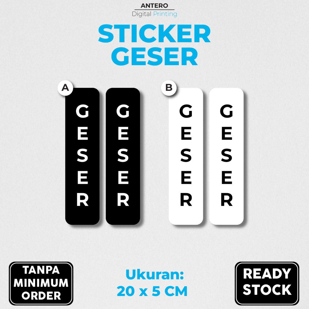Jual STIKER GESER | STIKER PETUNJUK GESER PINTU| STIKER VINYL TAHAN AIR ...